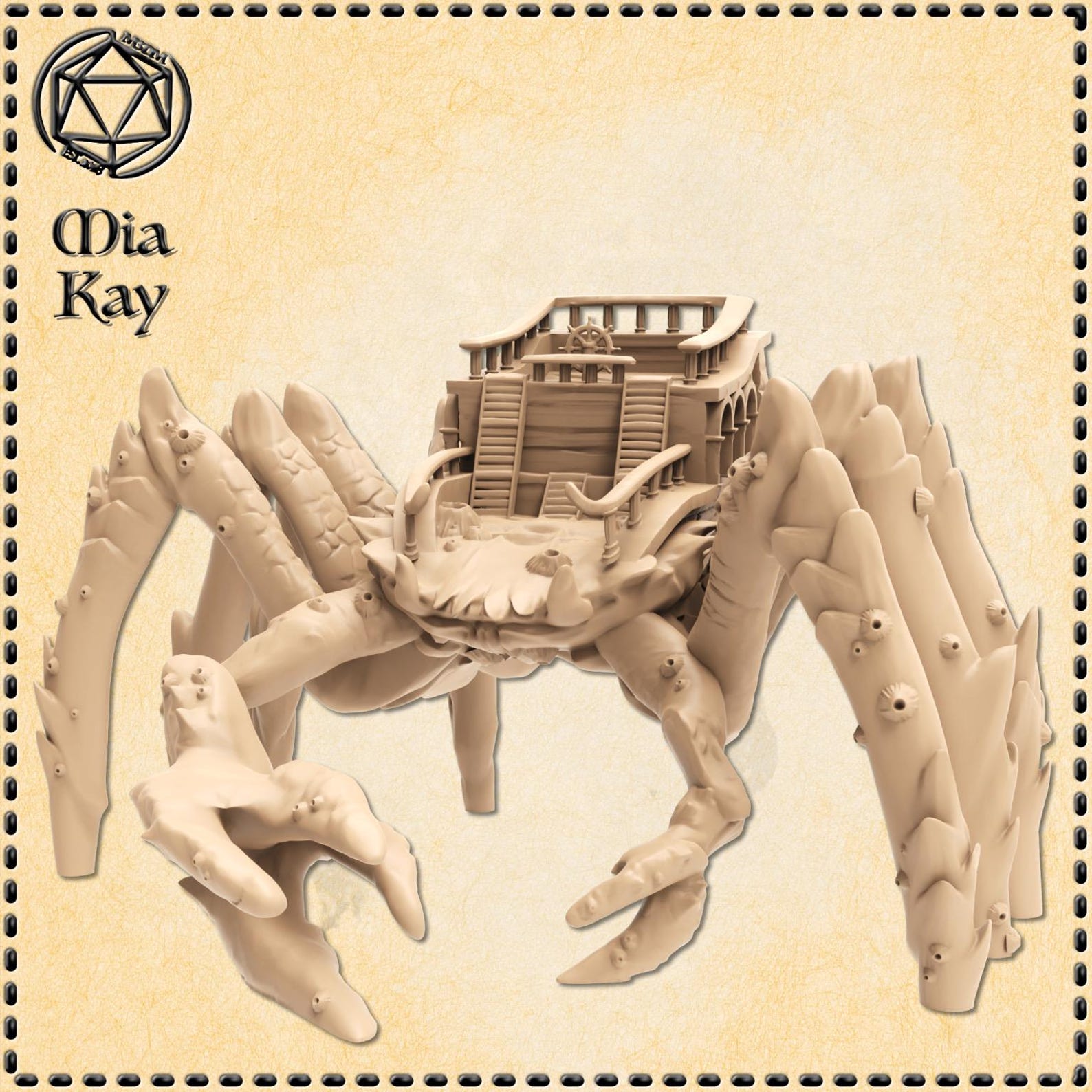 Crab Ship Living Siege Beast Nautical Encounter Miniature Mobile Sea ...