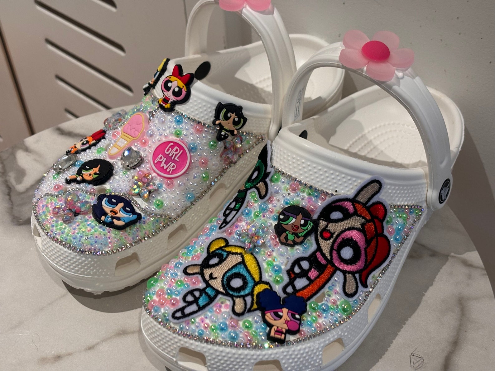 Girl Power Blinged Out Crocs,personalized Shoes,giftfor,xmasgift ...