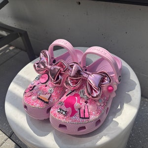 Custom Barbie Blinged Out Crocs,personalized Shoes,giftfor,xmasgift ...