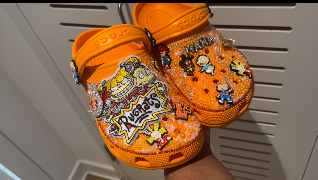 Rugrats Blinged Out Crocs,personalized Shoes,giftfor,xmasgift,blinged ...