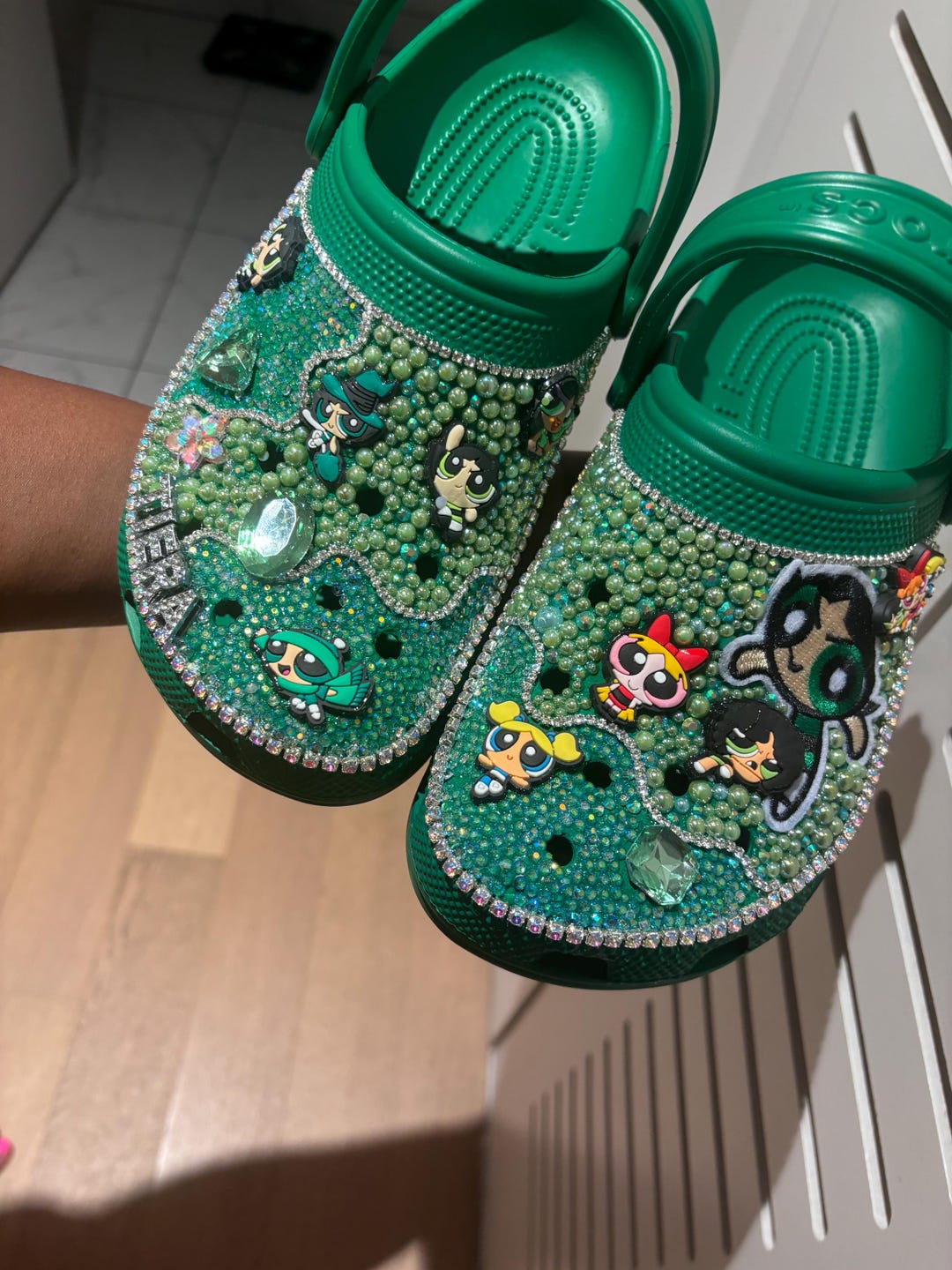 Buttercup Blinged Out Crocs,personalized Shoes,giftfor,xmasgift,blinged ...