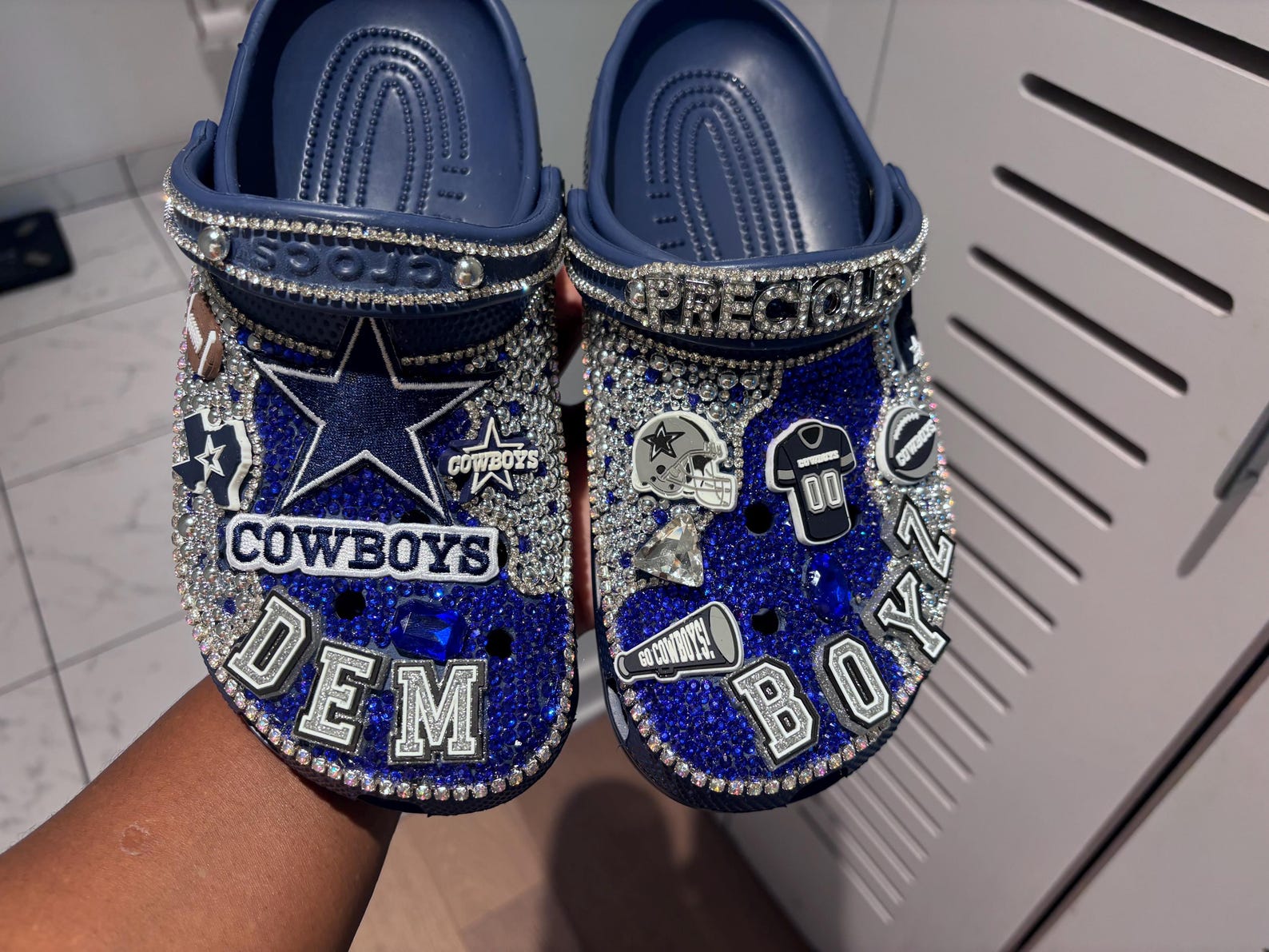 Dallas Cowboys Bling Crocs: Custom Rhinestone Football Shoes - Etsy