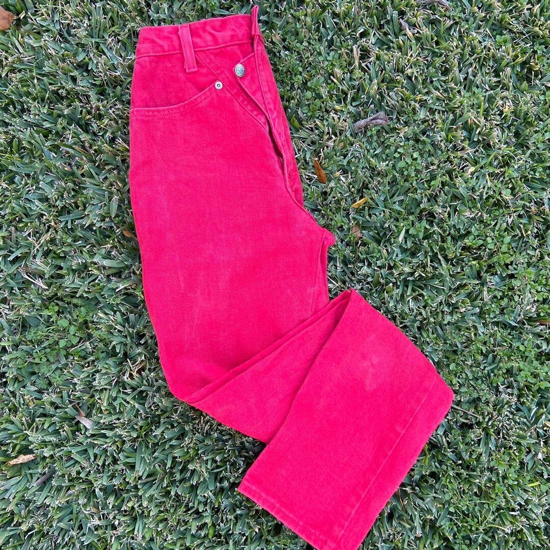 Red Vintage Jeans Dead Stock - Etsy