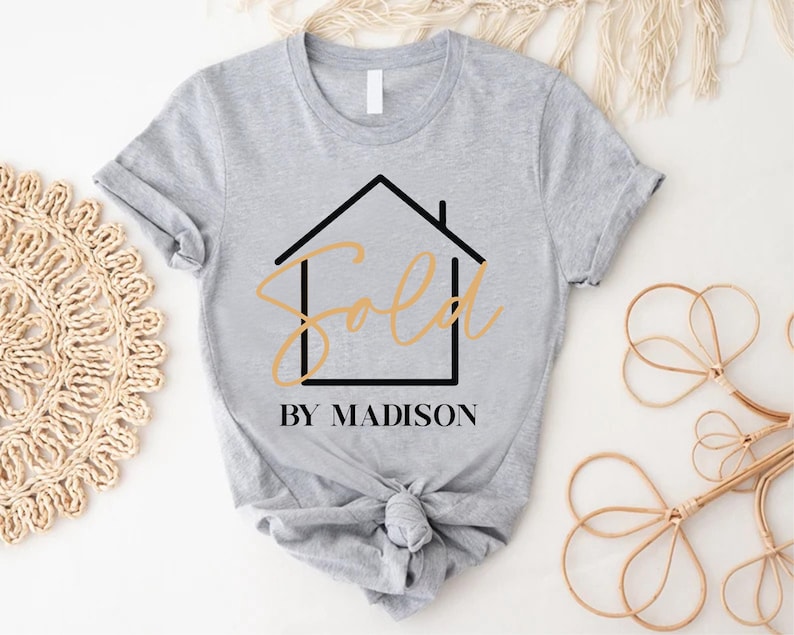 Sold by Real Estate Agent Shirt, Real Estate Gift, Sold Home T-shirt ...