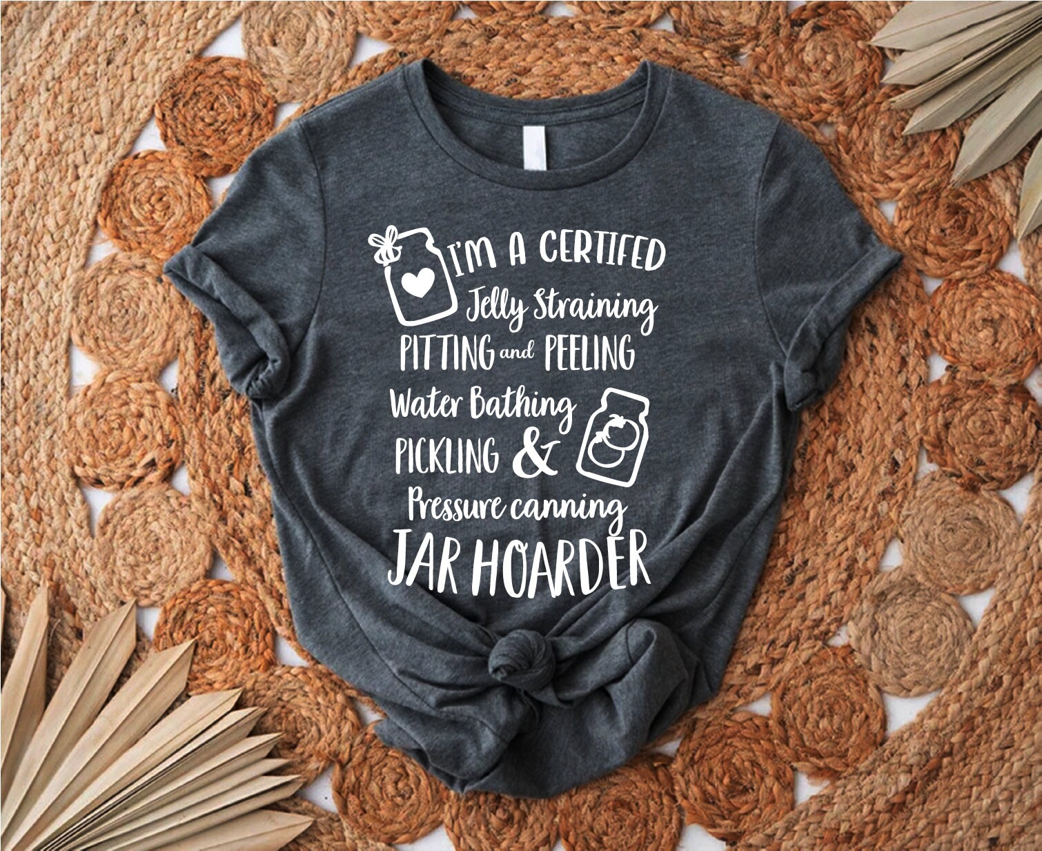 Canning T-shirt,jar Hoarder Mason Jar Love Canner Gift,funny Mom Shirt ...