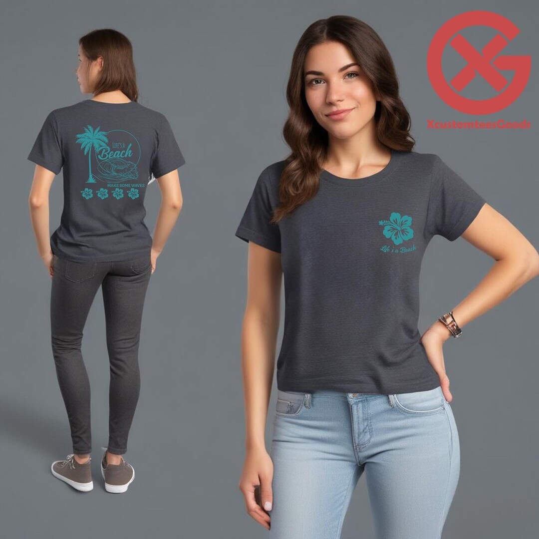 Life A Beach Enjoy the Waves Shirt,summer Surfing Shirt,beach Trip ...