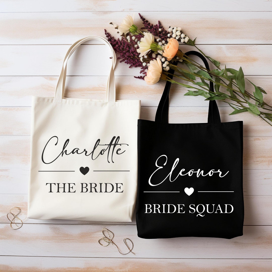 Personalized Bachelorette Party Names Totes,custom Bride Tote Bag ...