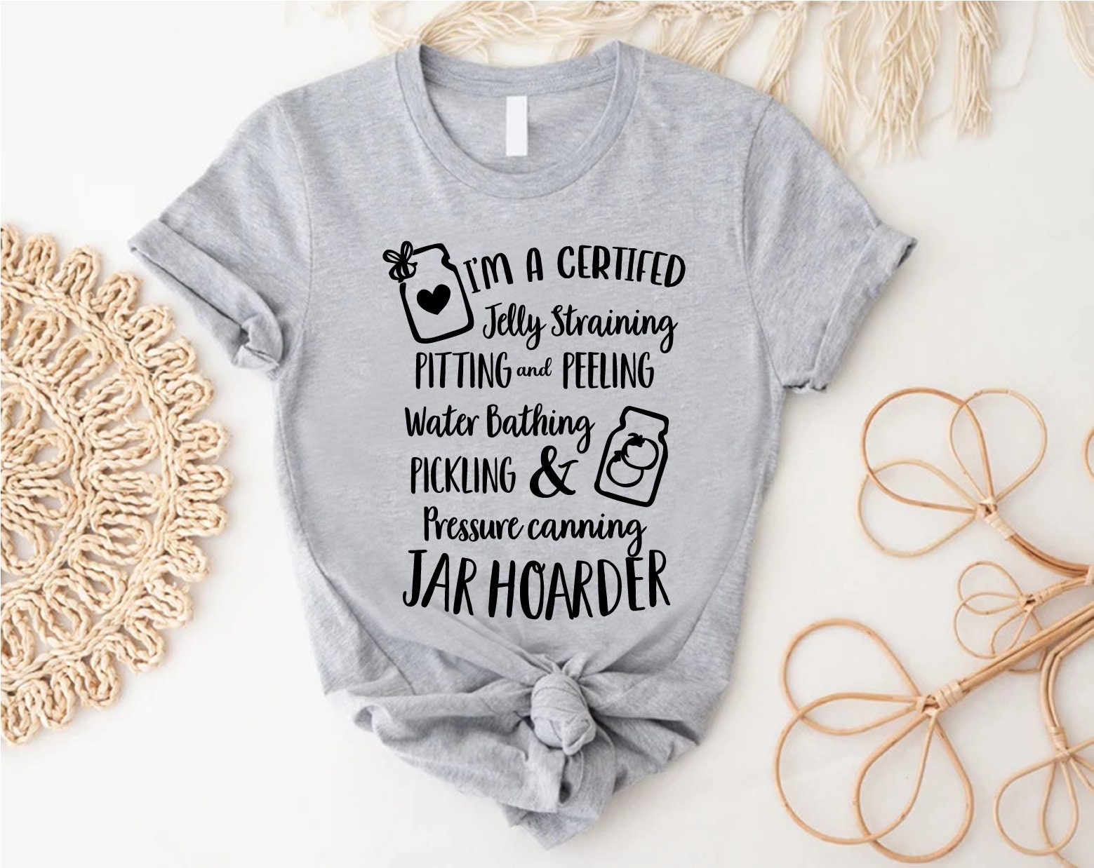 Canning T-shirt,jar Hoarder Mason Jar Love Canner Gift,funny Mom Shirt ...