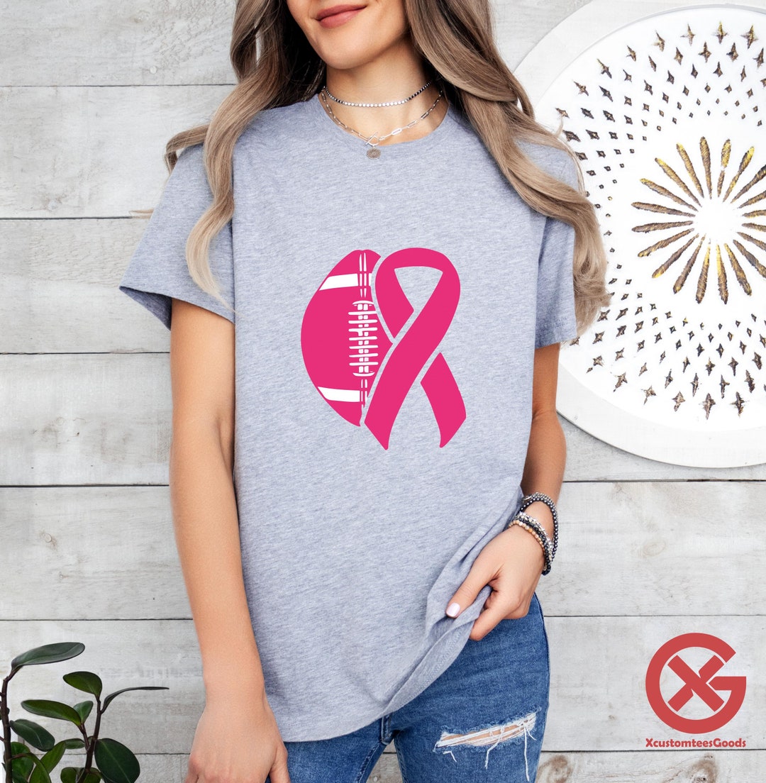 Breast Cancer Awareness Football Shirt, Tackle Breast Cancer Shirt,pink ...