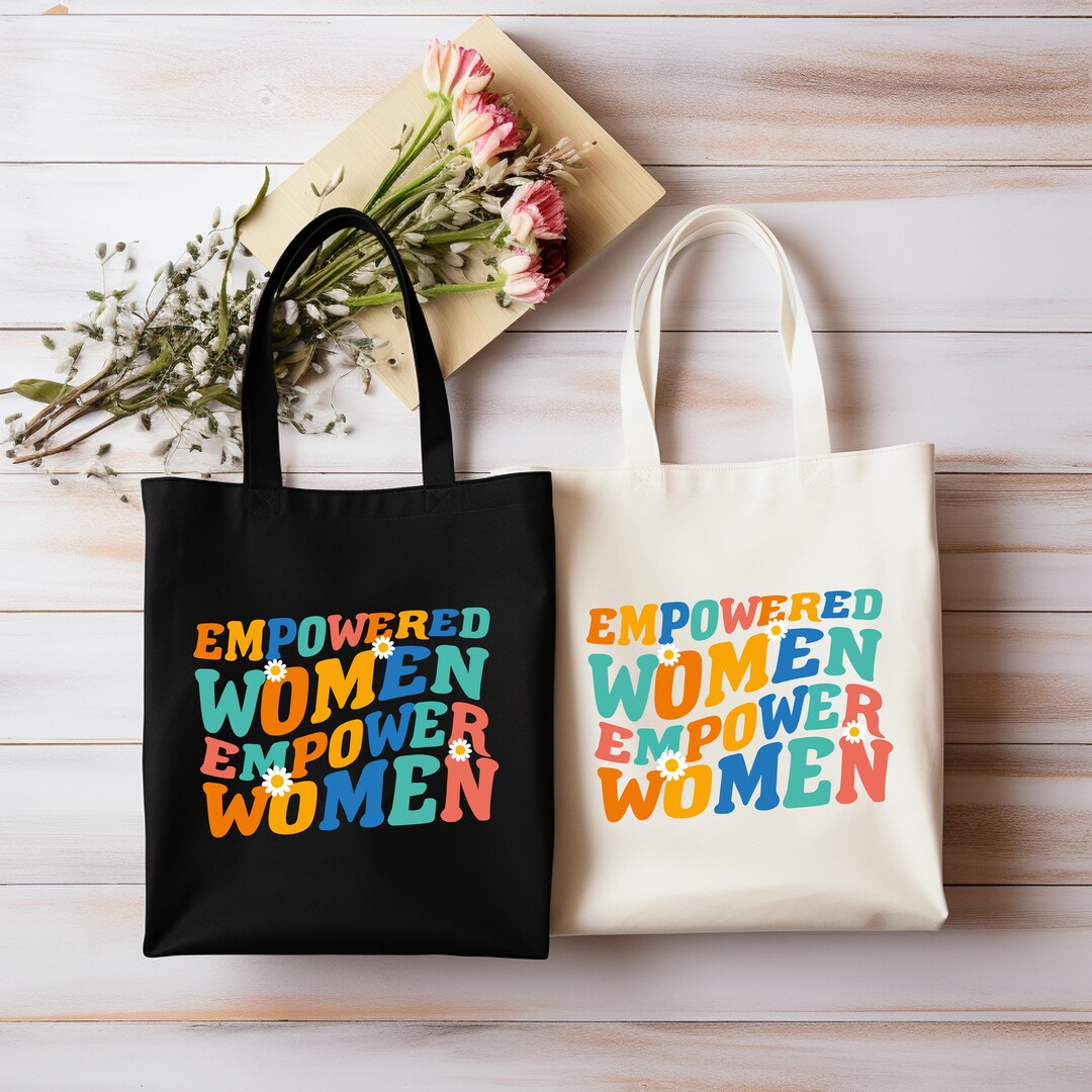 Empowered Women Empower Women Tote Bag,cute Retro Strong Woman Canvas ...