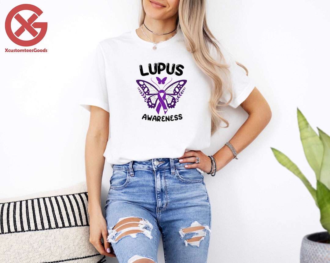 Lupus Awareness Butterfly Shirt,lupus Warrior Tee,lupus Survivor Gift ...