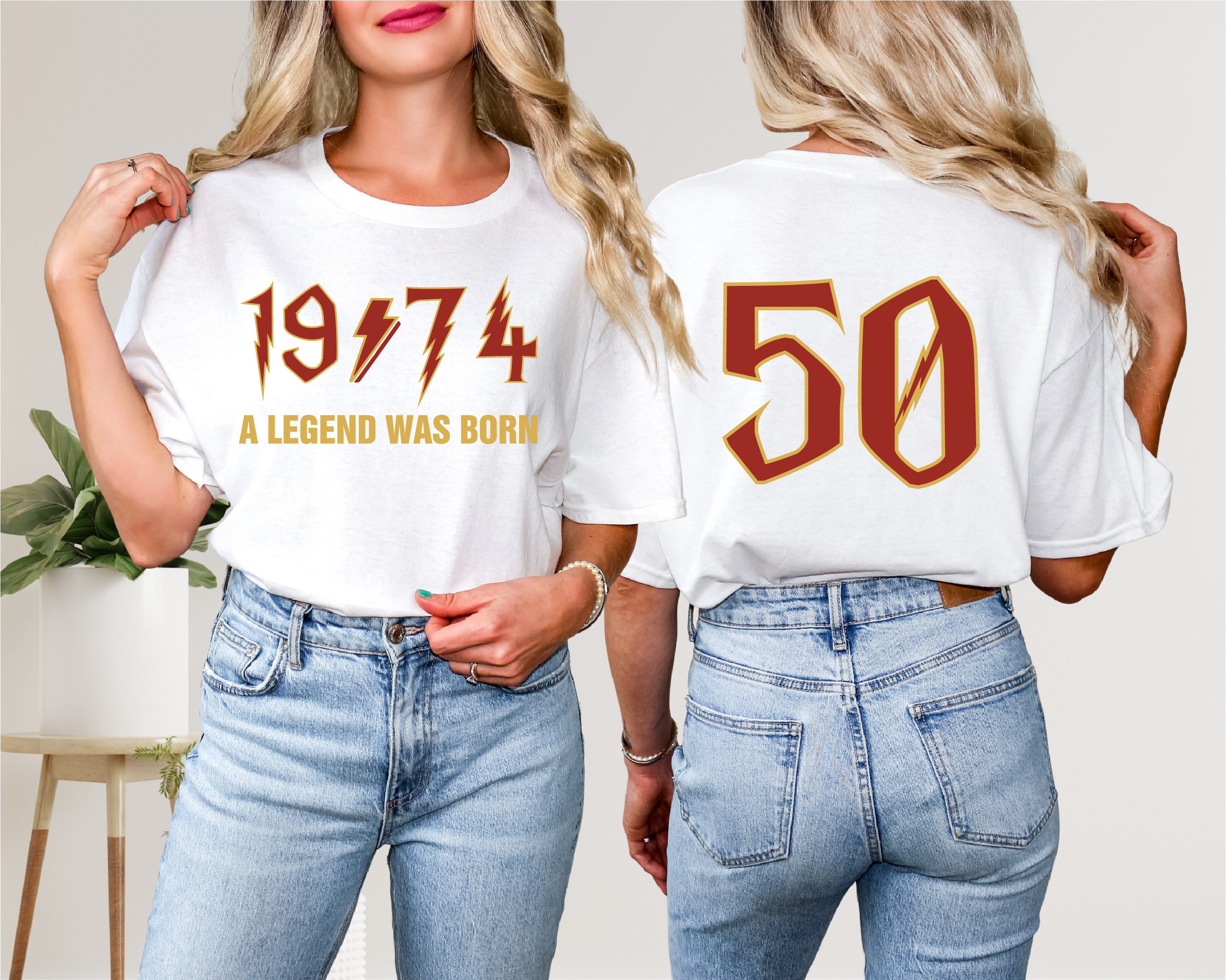 Heavy Metal Rock Style 50th Birthday Shirt, 1974 T-shirt, A Legend Was ...