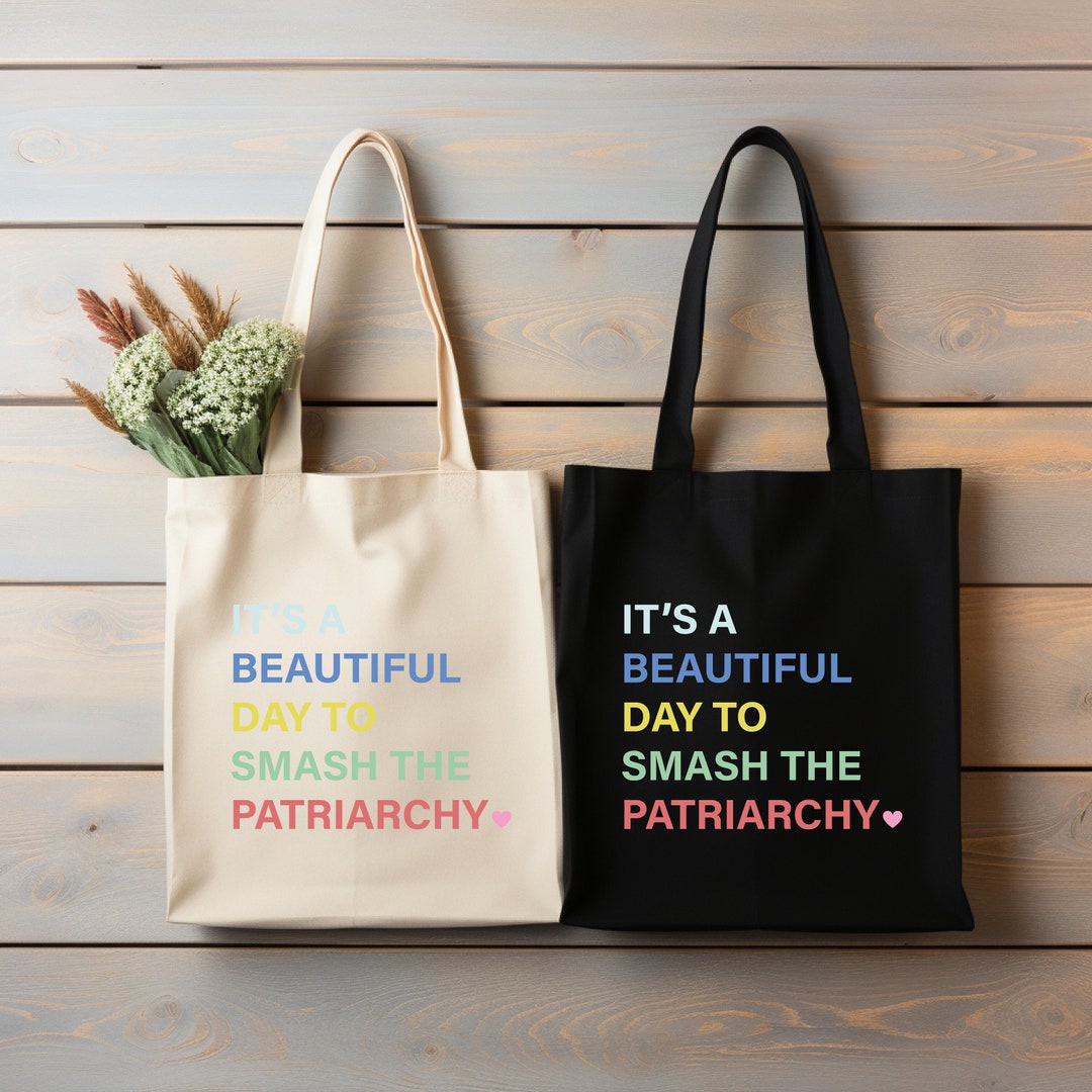 Feminist Canvas Tote Bag: Smash the Patriarchy, Equal Rights Gift - Etsy