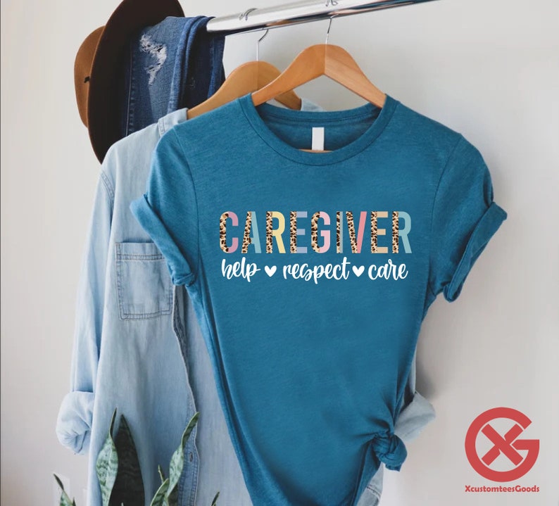 Caregiver T-shirt,caregiver Appreciation Gift,cute Women Caregiver Gift ...