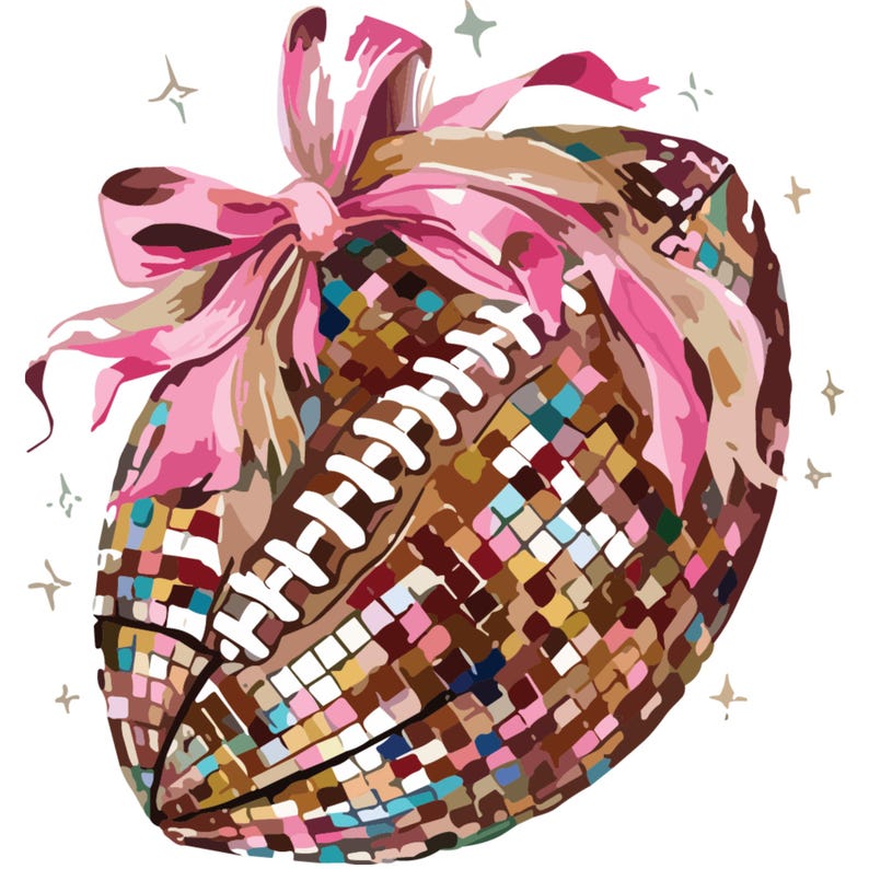 Coquette Football Png, Football Bow Png, Football Mom Png, Football Png ...