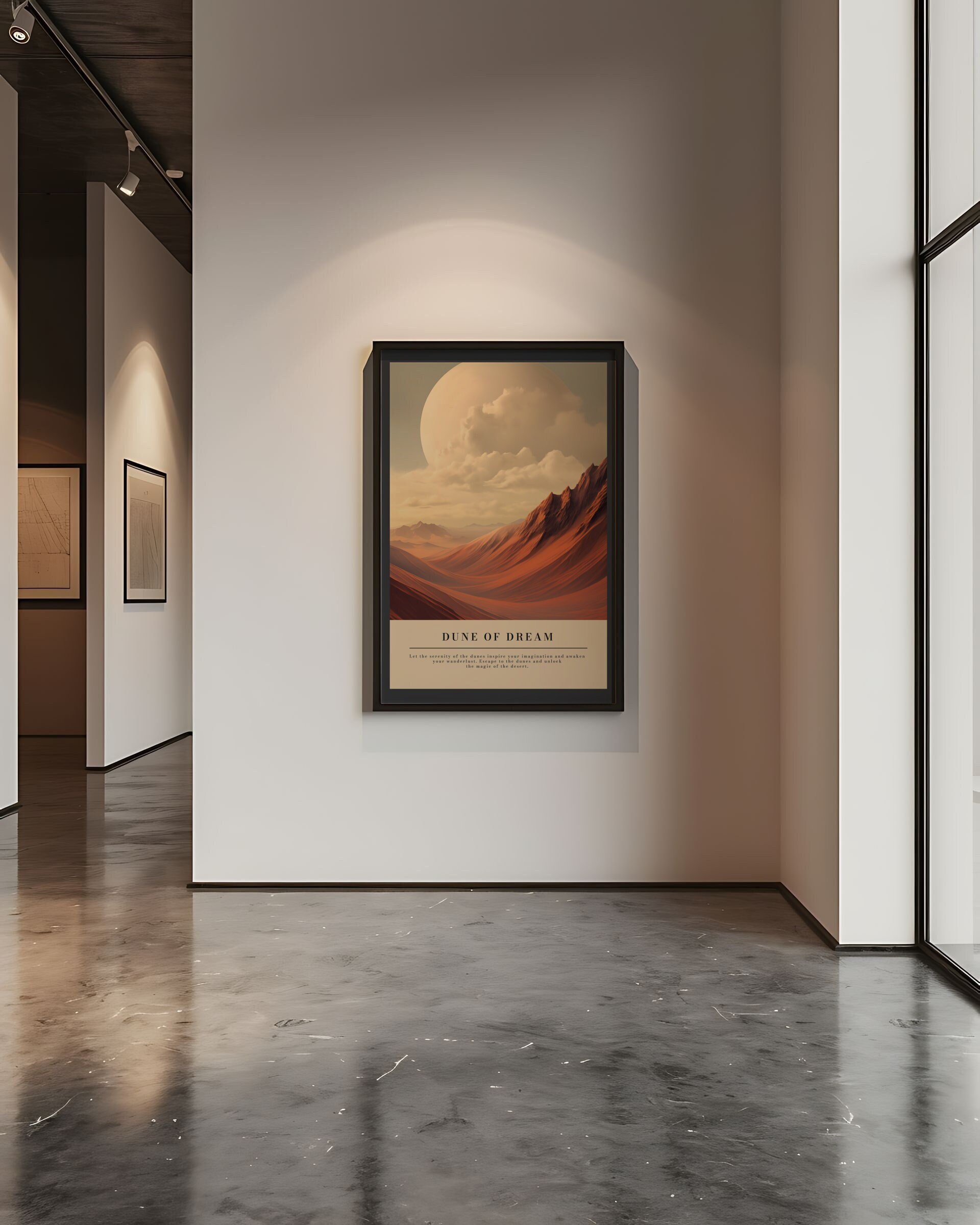 Dune of Dream Poster, Sandy Wall Art, Sand Dunes Design, Desert Decor ...