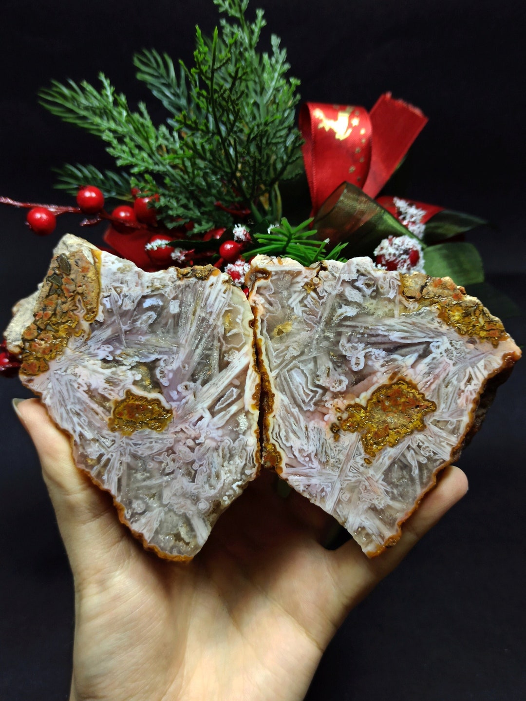 Turkish Stick Agate, Pink and White Stick Agate, Metaphysical Crystals ...