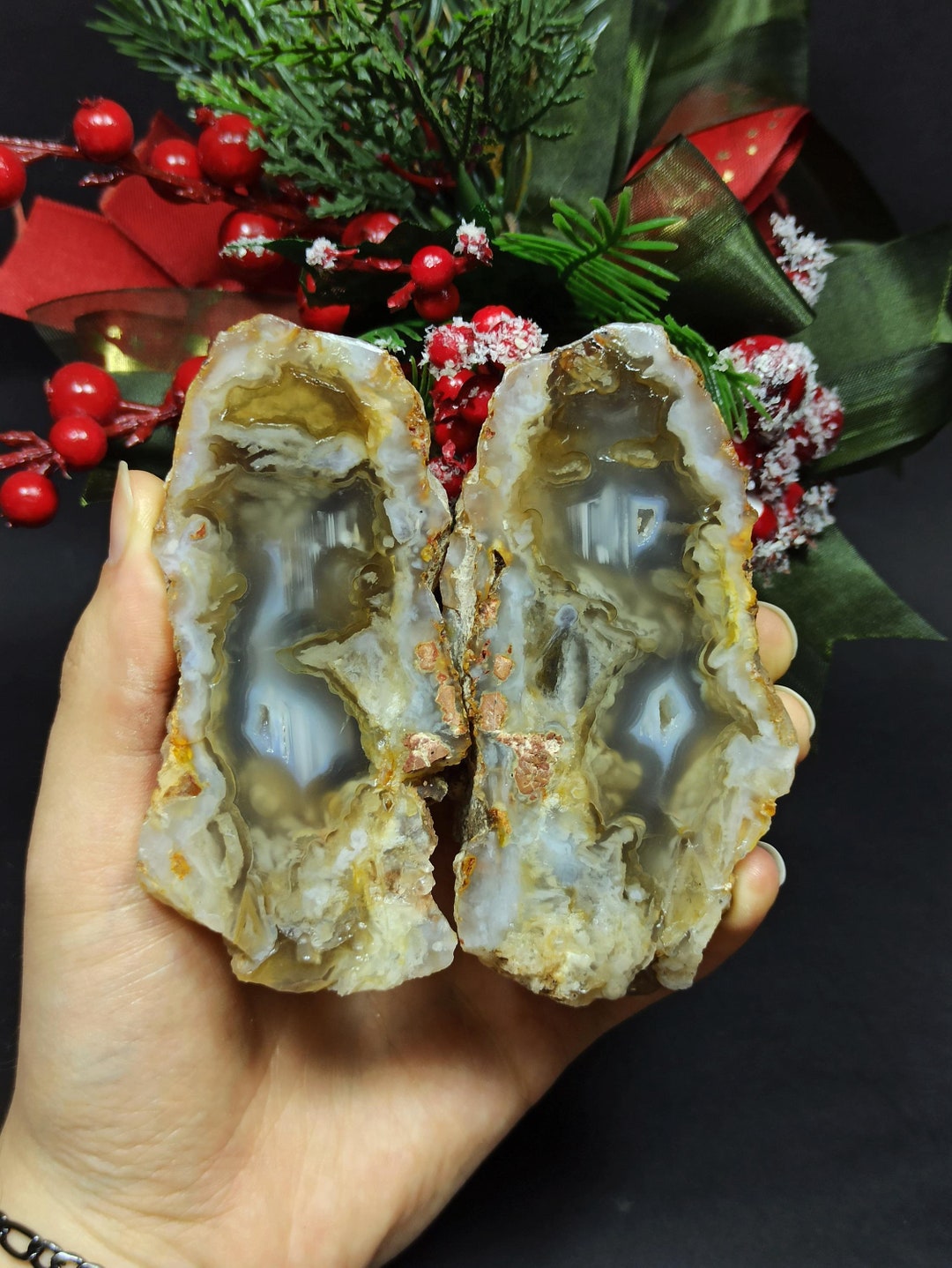 Ocean View Stone, Waterline Banded and Geode Agate, Metaphysical ...