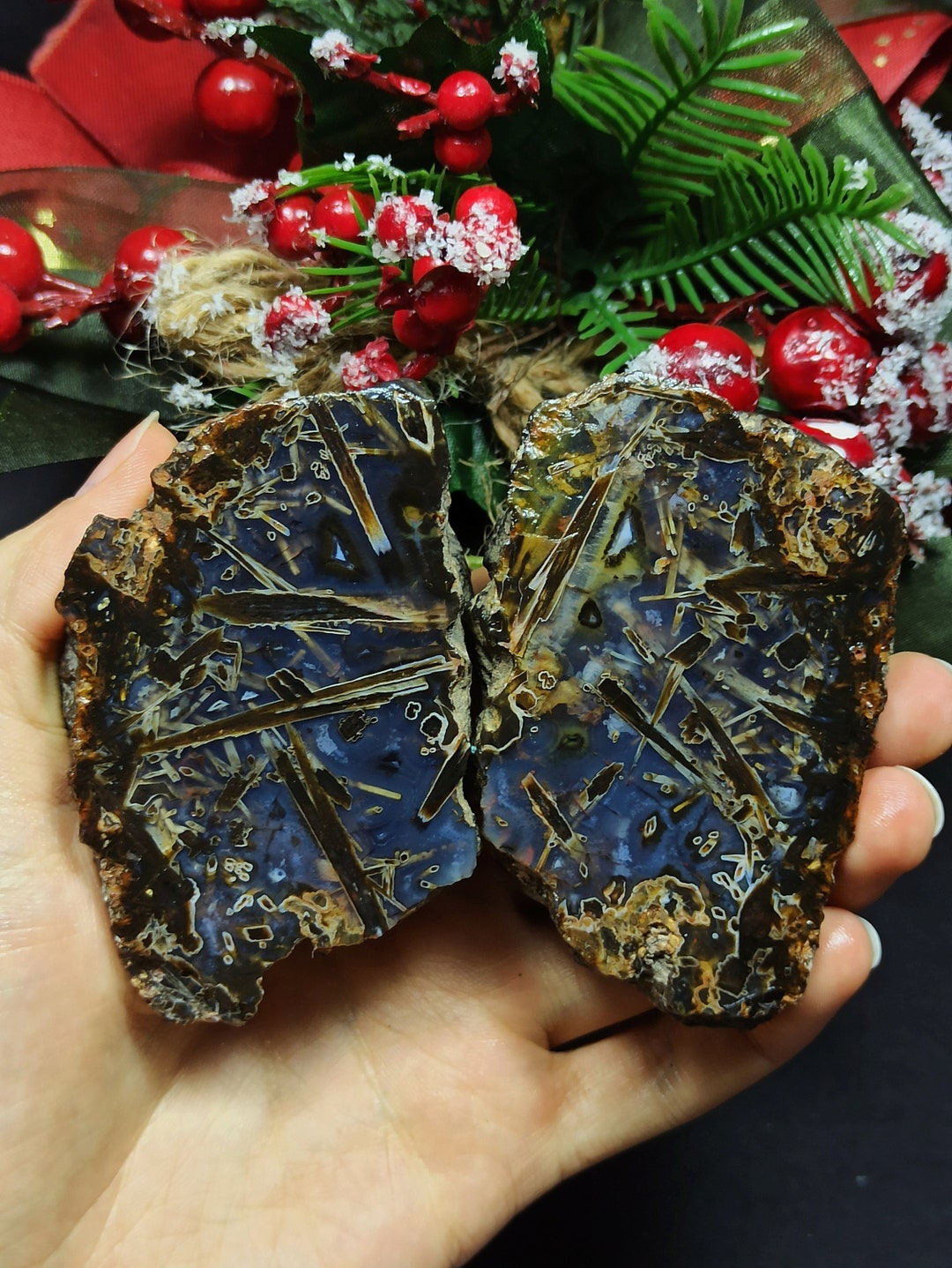 Blue Banded and Yellow and Brown Stick Agate Specimen, Turkish Stick ...