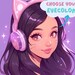 Twitch Icon Hijab Streamer Art, Twitch Profile Pic, Streaming, No ...