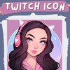 Purple Twitch Icon for Streamer Art Twitch Profile Pic for Streaming ...