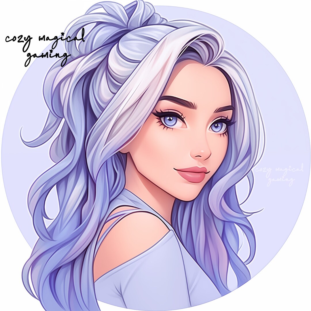 Blue Twitch Icon for Streamer Art Twitch Profile Pic for Streaming, No ...