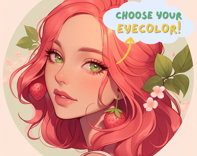 Custom Digital Portrait Drawing Personalized Commission Anime Style ...