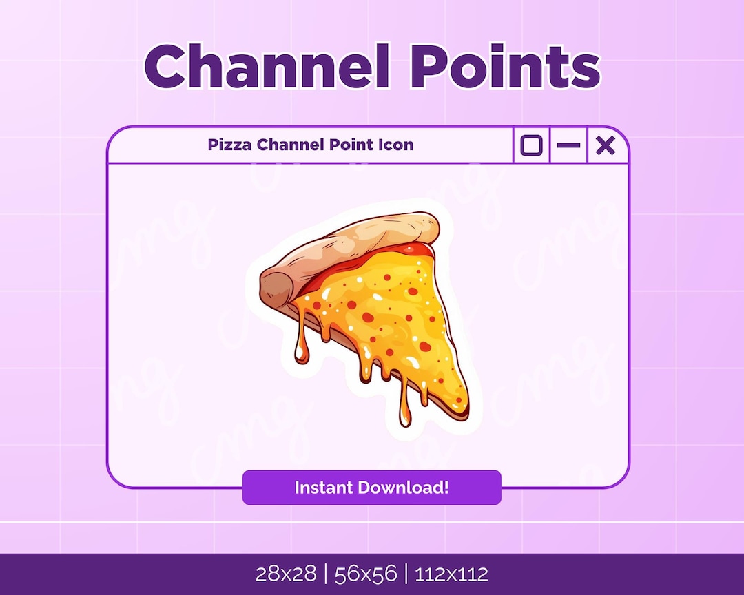 Pizza Twitch Channel Point Icon Emote for Twitch Discord Ready to Use ...
