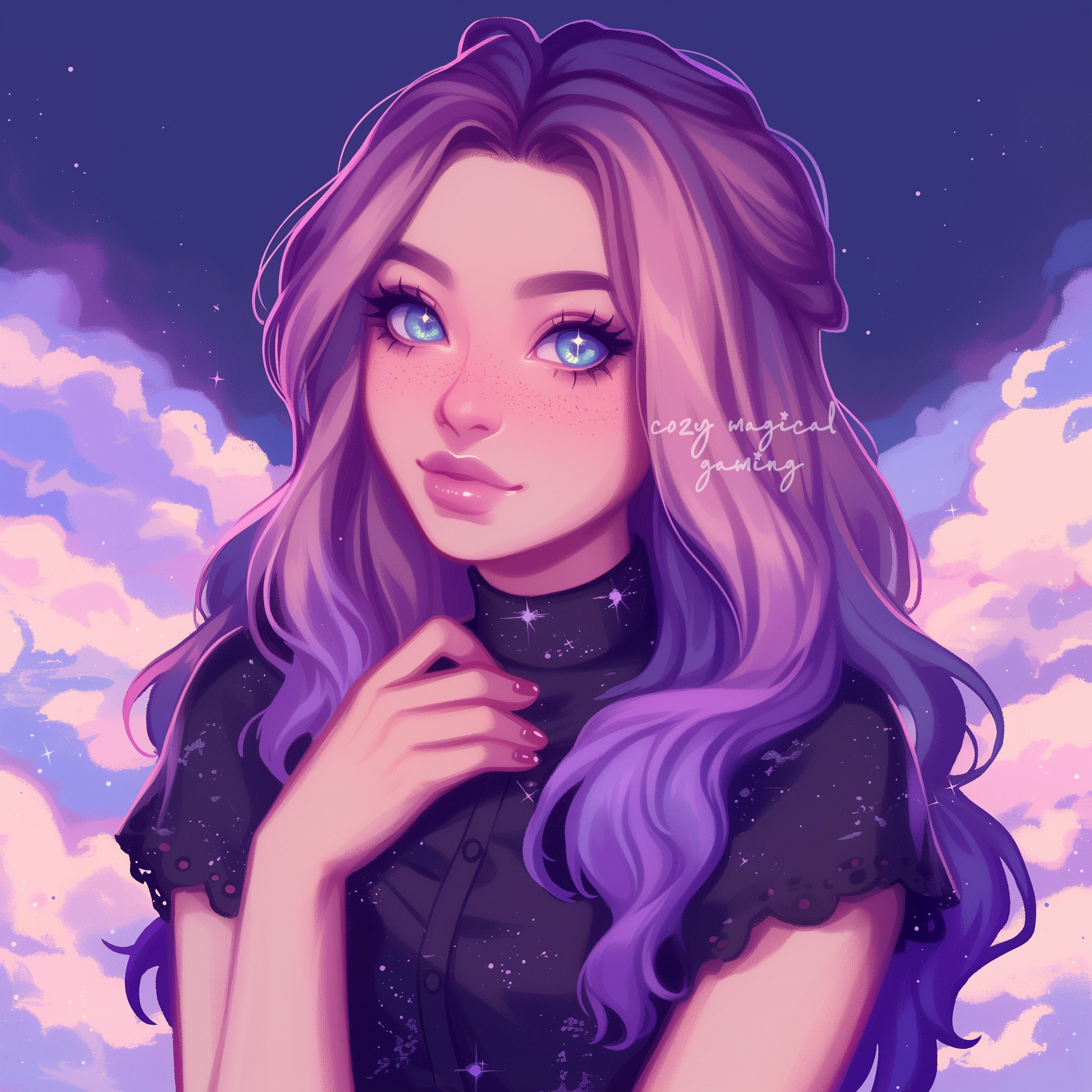 Purple Twitch Icon for Streamer Art Twitch Profile Pic for Streaming ...