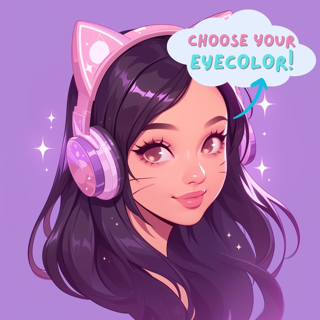 Twitch Icon Anime Streamer Art Twitch Profile Pic Streaming No ...