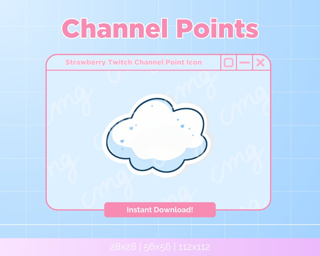 Cloud Twitch Channel Point Icon, Emote for Twitch or Discord Ready to ...