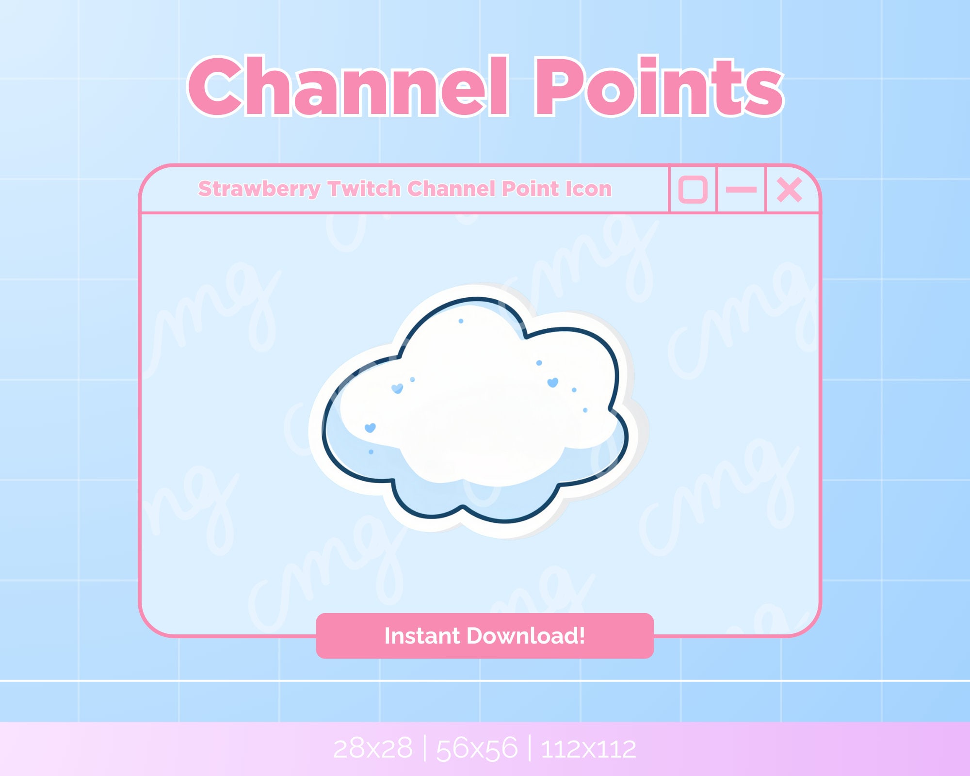 Cloud Twitch Channel Point Icon, Emote for Twitch or Discord Ready to ...