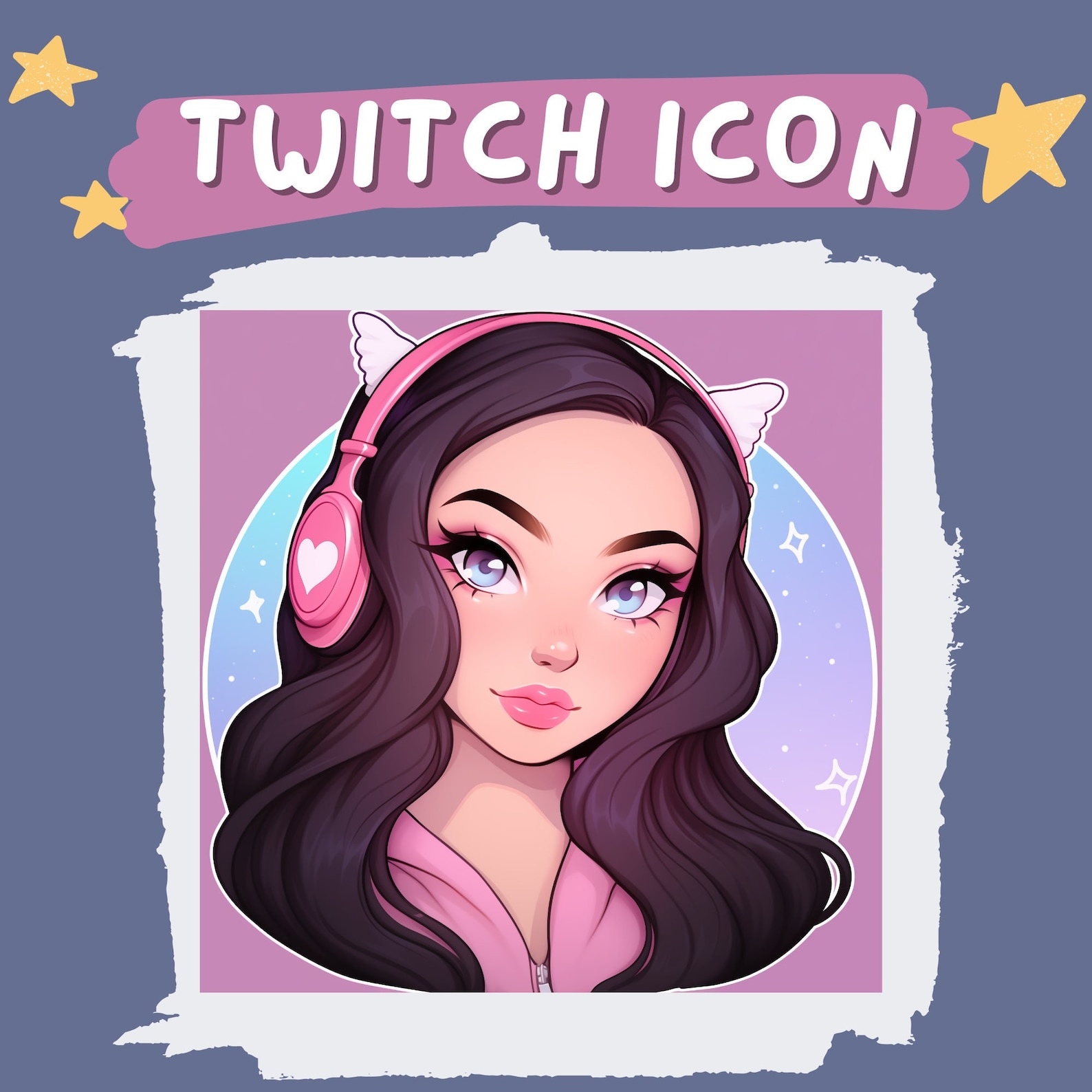 Twitch Icon, Streamer Art, Twitch Profile Pic, Streaming, No Commission ...
