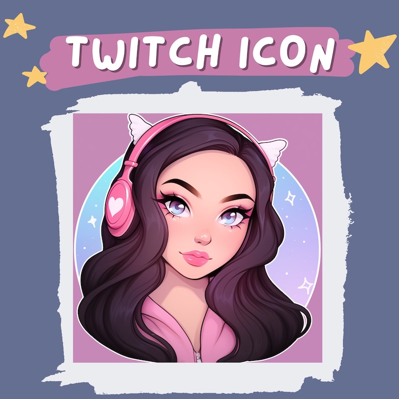 Twitch Icon, Streamer Art, Twitch Profile Pic, Streaming, No Commission ...