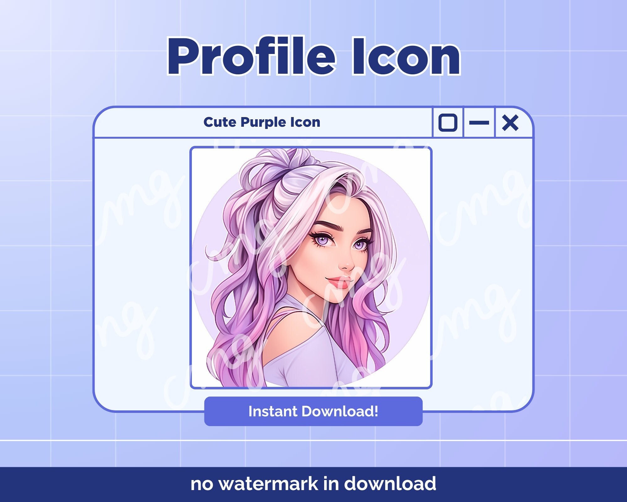 Purple Twitch Icon for Streamer Art Twitch Profile Pic for Streaming ...