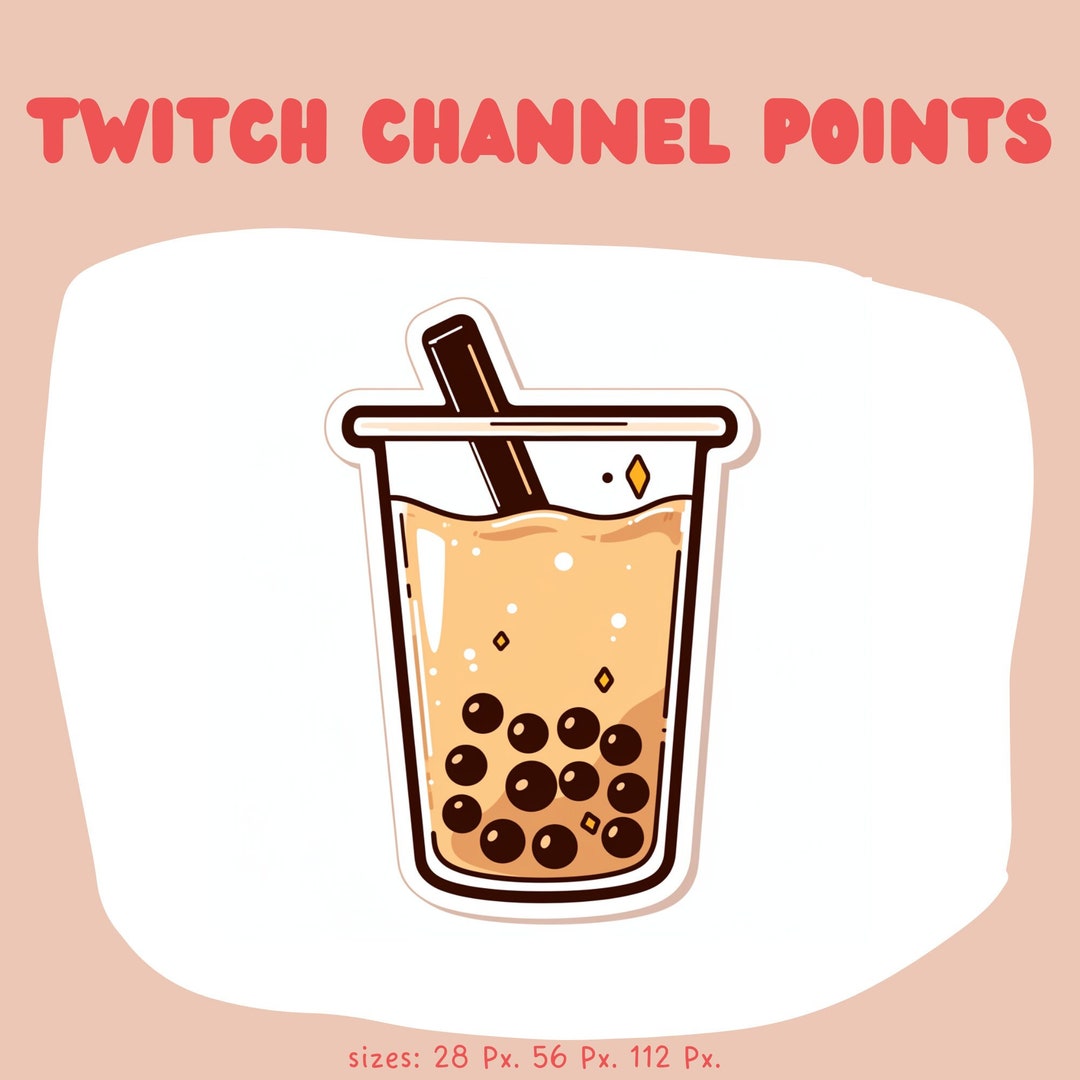 Twitch Boba Bubble Milk Tea Channel Point Icon for Twitch Streamers ...