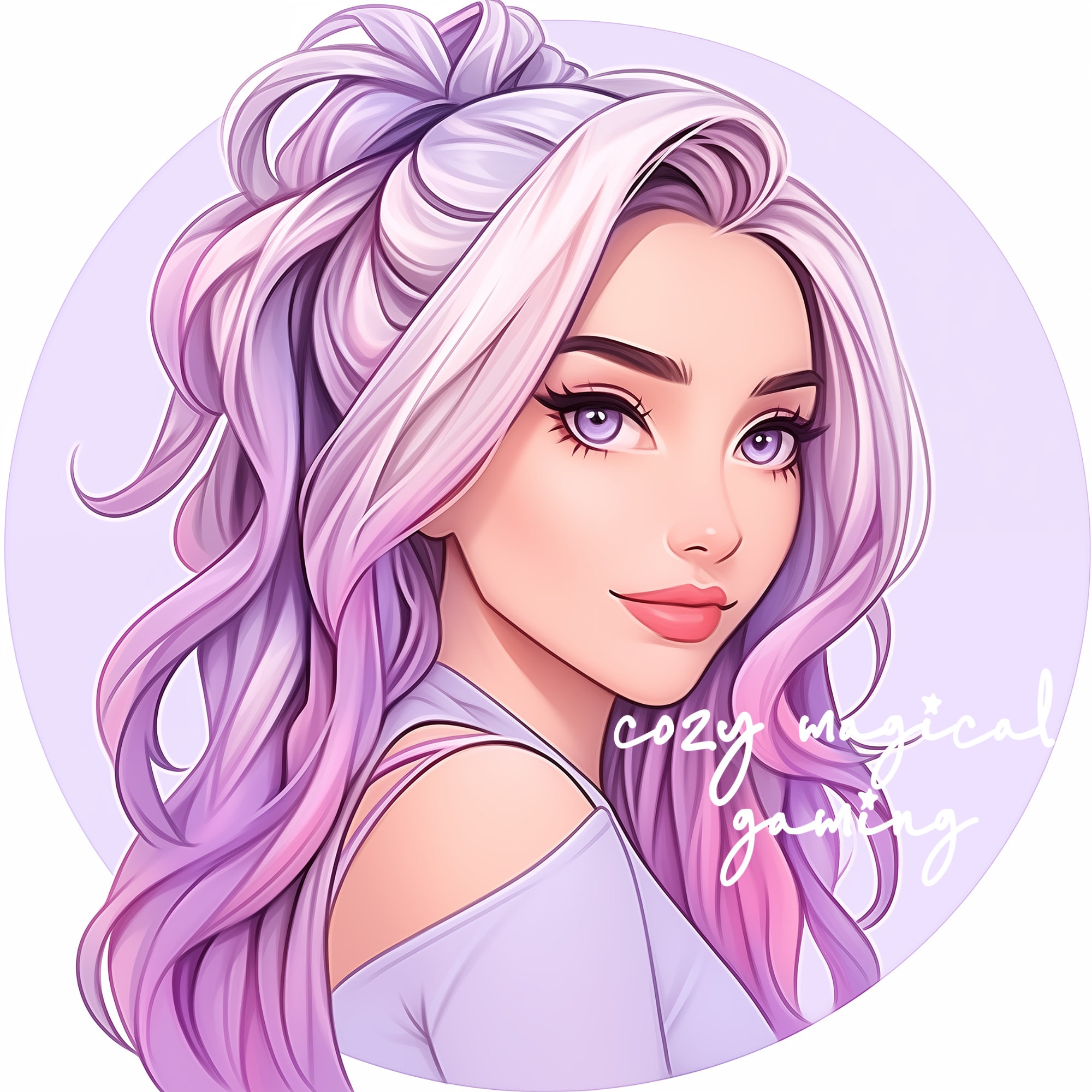 Purple Twitch Icon for Streamer Art Twitch Profile Pic for Streaming ...