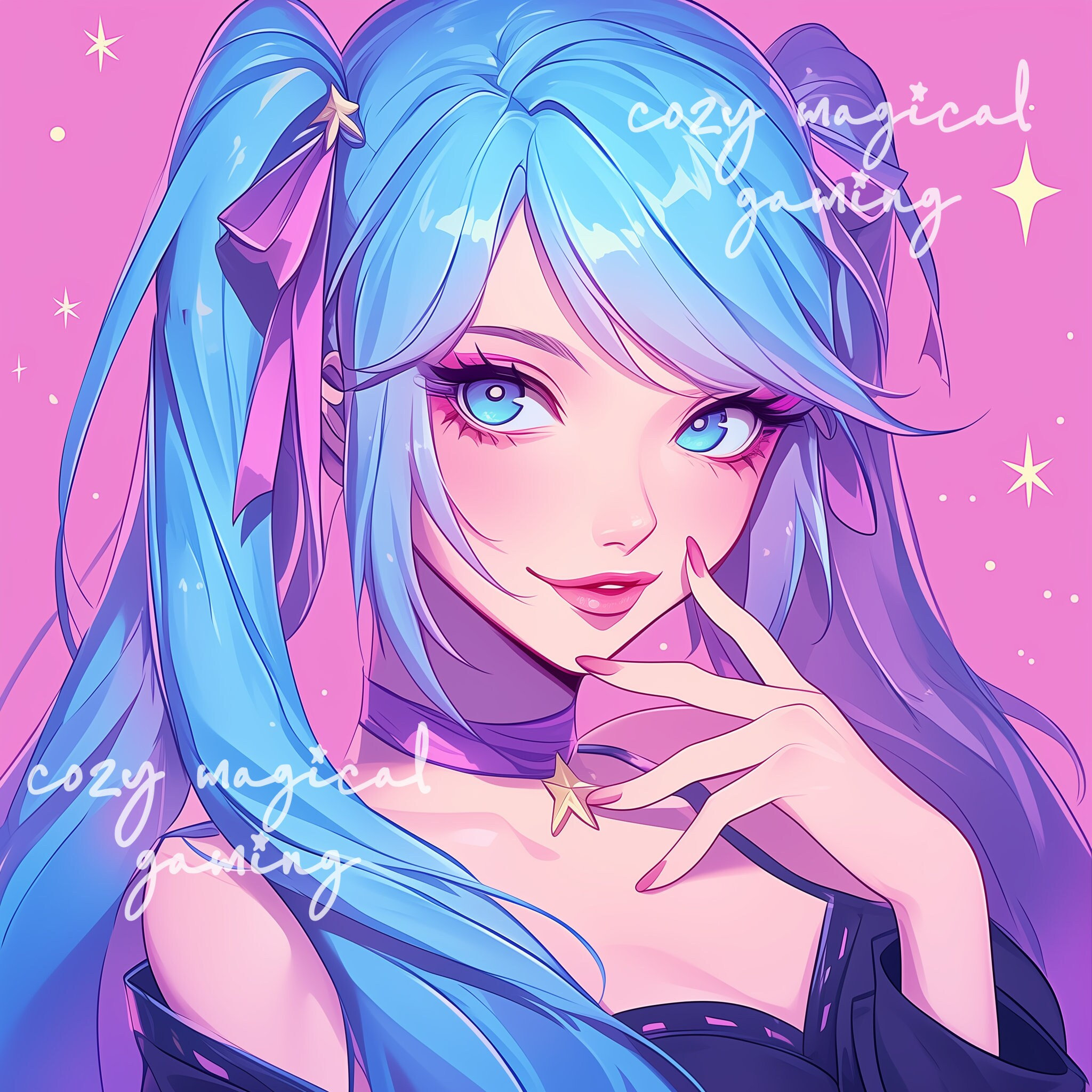 Twitch Icon Anime Streamer Art Twitch Profile Pic Streaming No ...