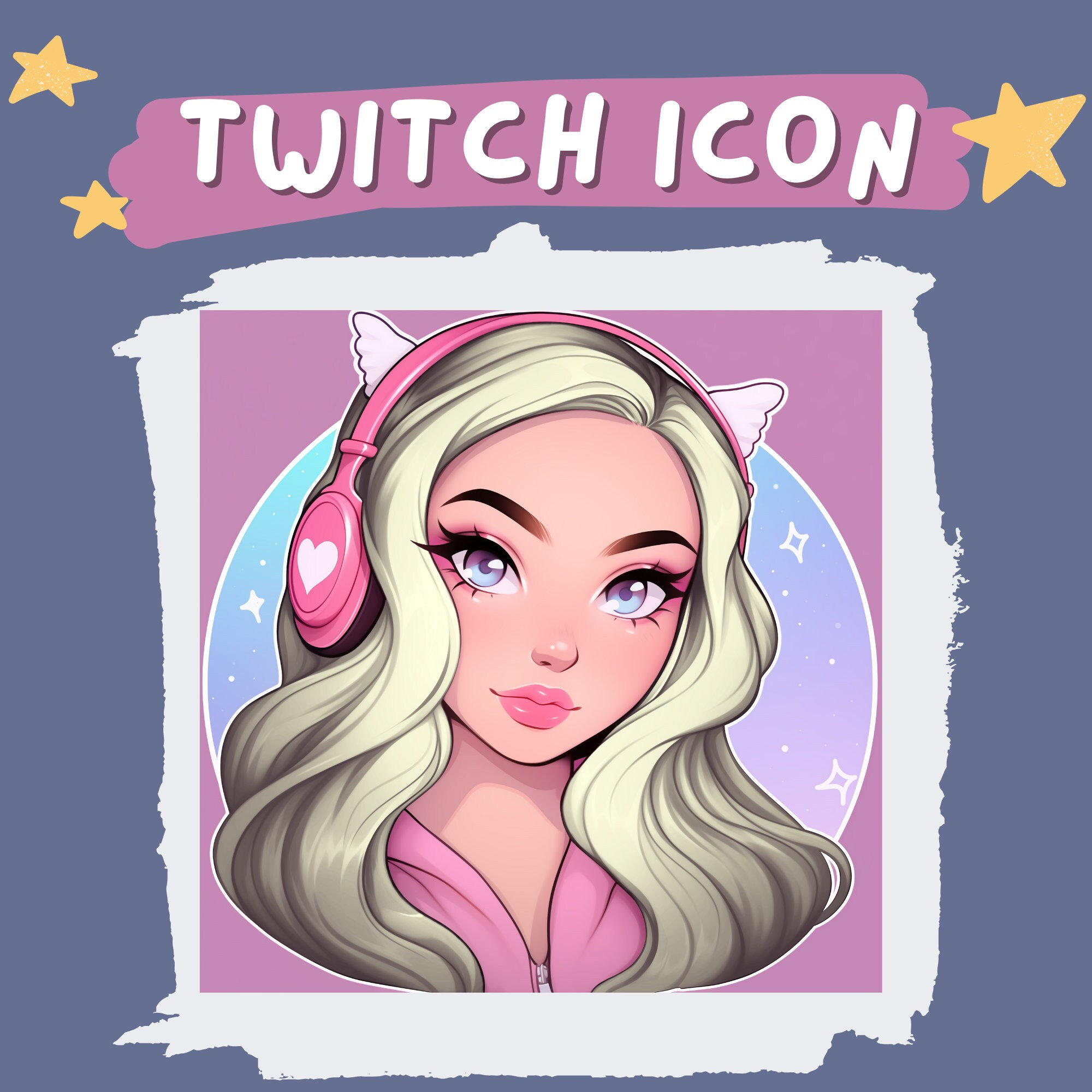 Twitch Icon, Streamer Art, Twitch Profile Pic, Streaming, No Commission ...