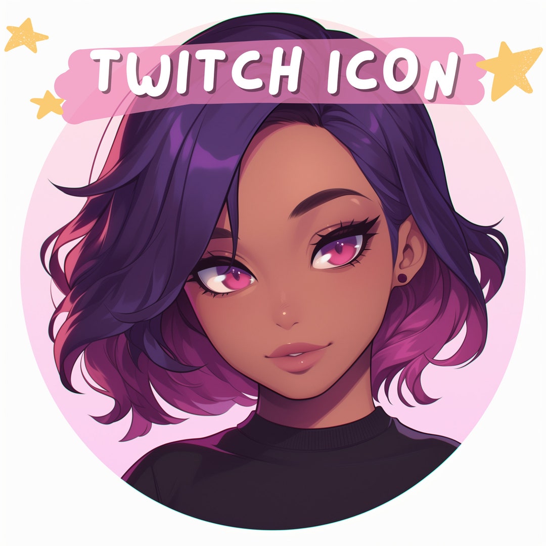 Twitch Icon Dark Skin Streamer Art, Twitch Profile Pic, Streaming, No ...