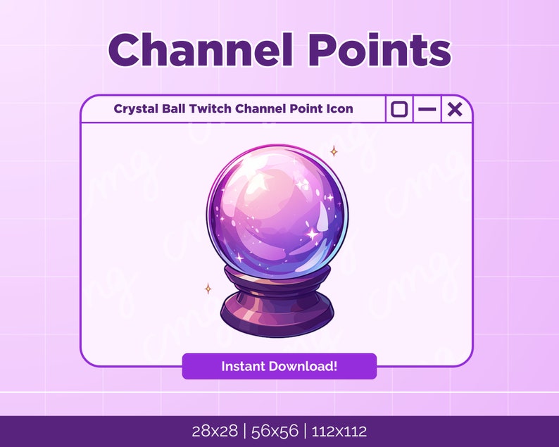 Crystal Ball Twitch Channel Point Icon Emote for Twitch or Discord ...