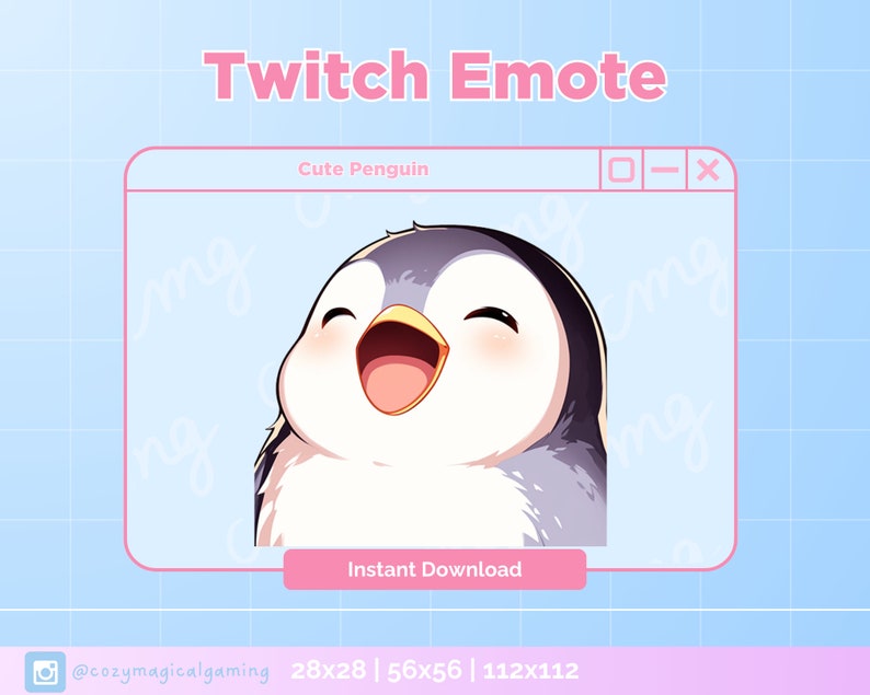 Twitch Emote Laughing Penguin Emote Cute Clip Art Ghost Streamer ...