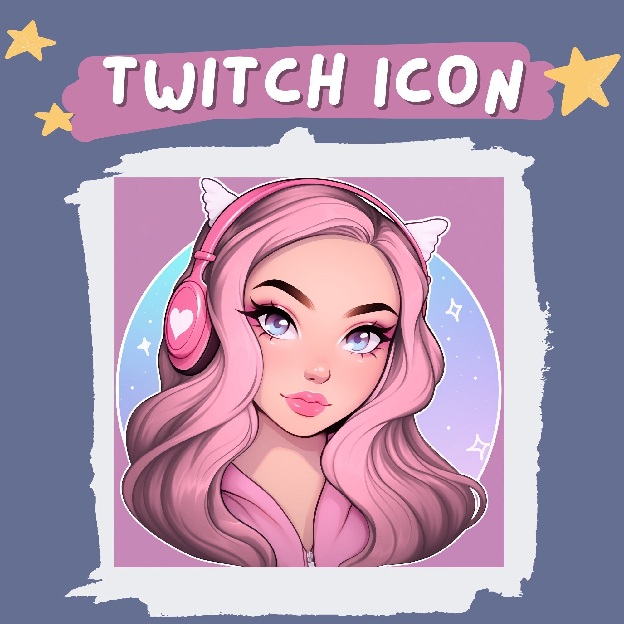Twitch Icon, Streamer Art, Twitch Profile Pic, Streaming, No Commission ...