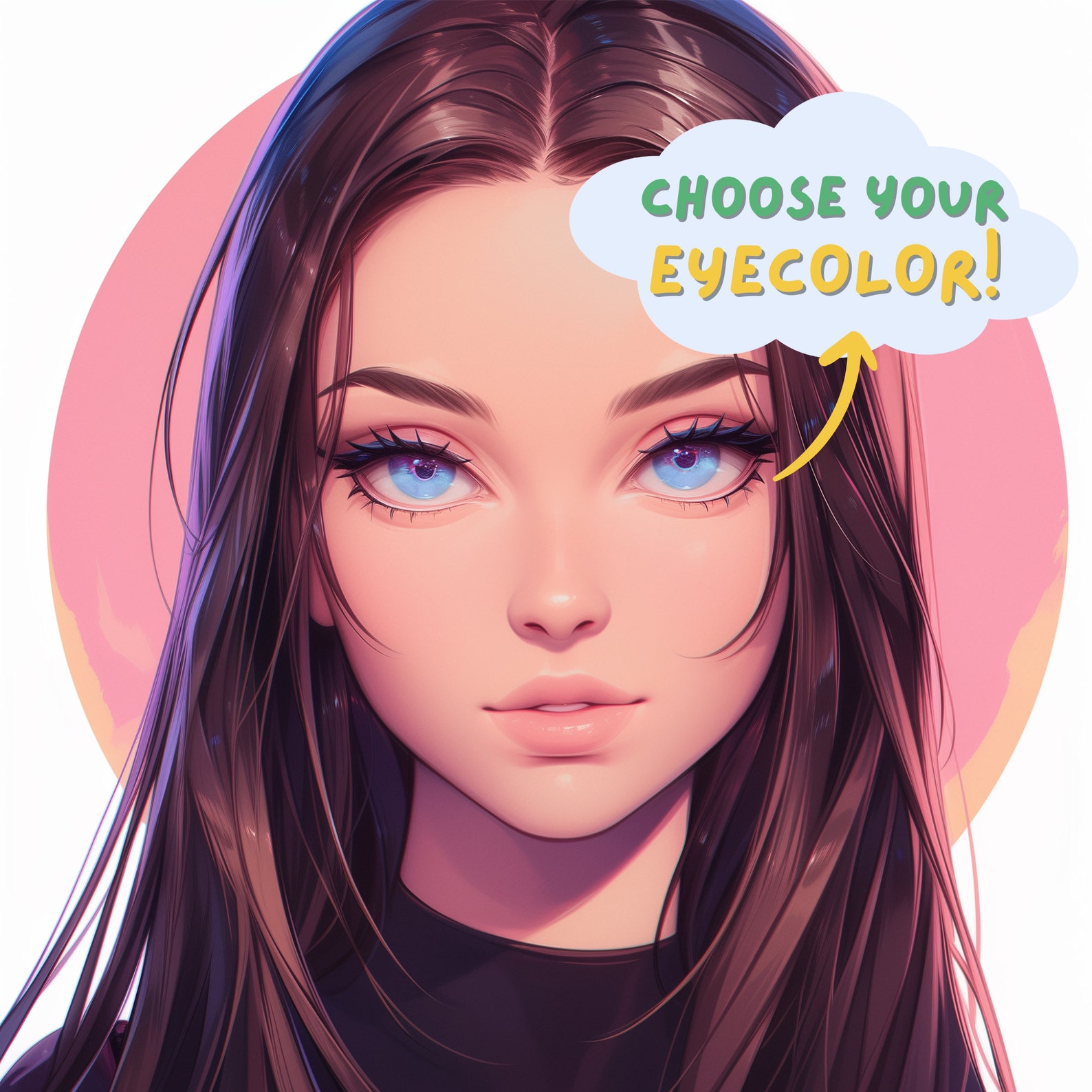 Customized Twitch Icon for Streamer Girl Commission, Streamer Art ...