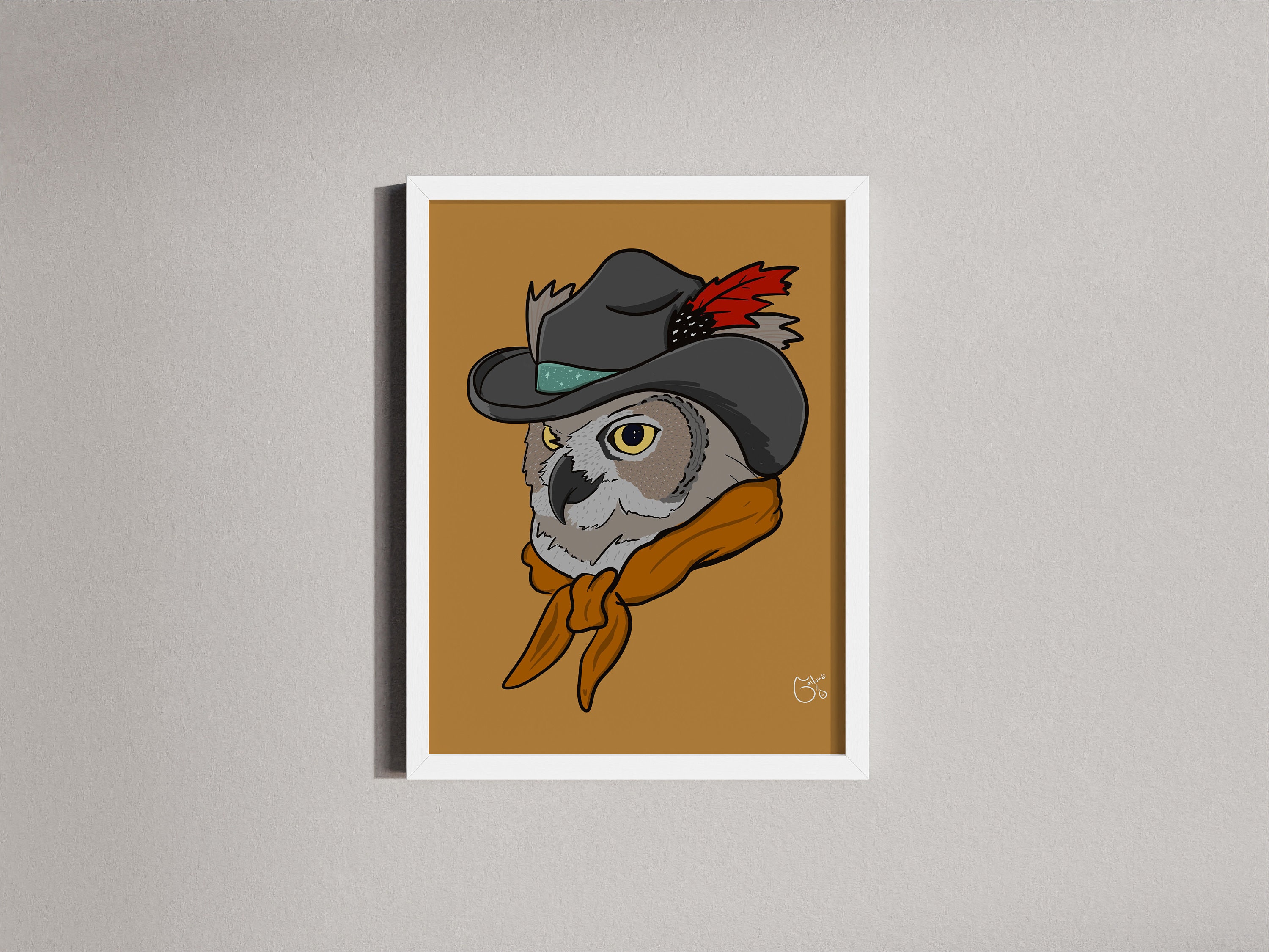 Cowboy Owl Print, Western Poster, Cowboy Owl Digital Print, Western Owl ...