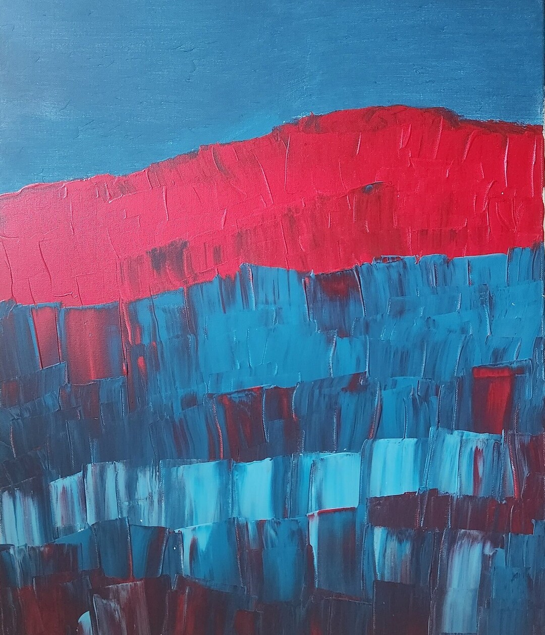 Cherry Blue Raspberry | Original Abstract Art, One of a Kind Artwork ...