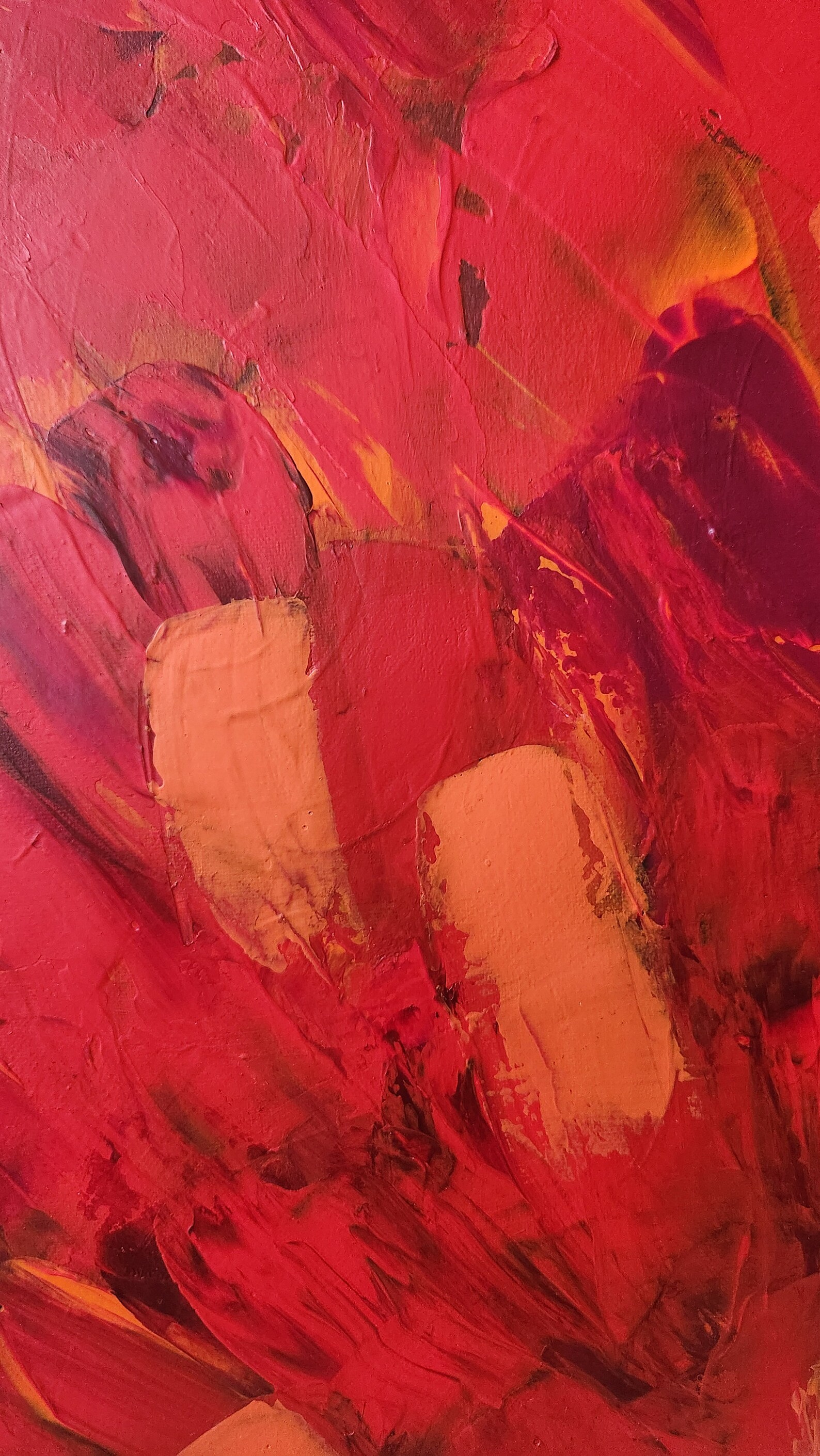 Flames of Love | Original Abstract Art, Hot Contemporary Red Orange ...