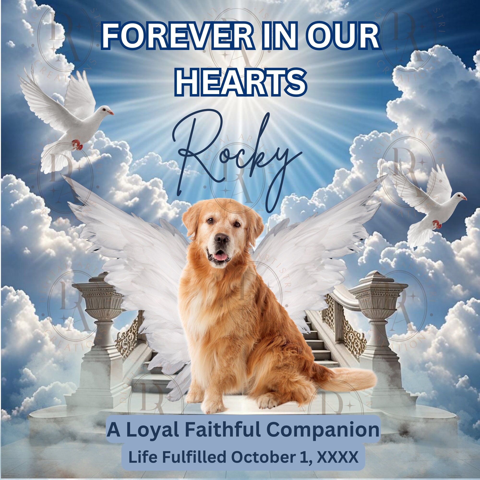 Pet Memorial, Pet Loss, Digital Download, in Memory of Dog, Instant ...