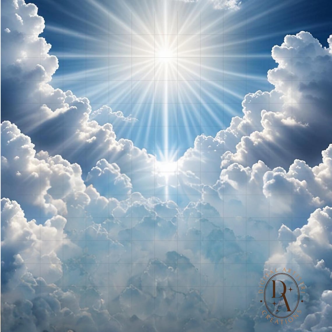 Blue Heaven Cloud, in Loving Memory Template, Memorial Background ...