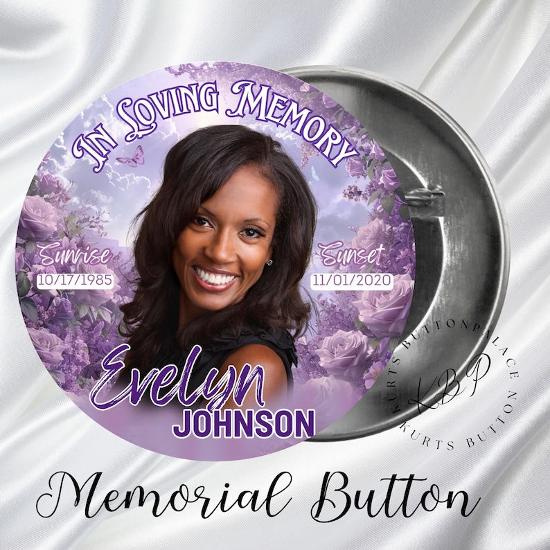 In Loving Memory Memorial Background Memorial Button Funeral Program ...